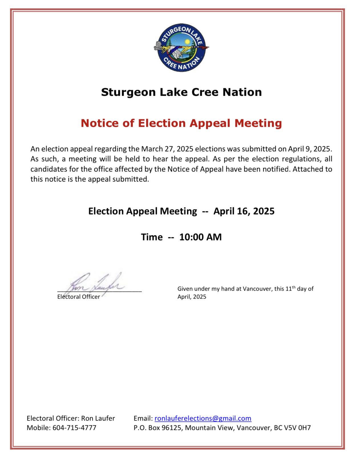 Sturgeon Lake Cree Nation – Our Trusted Community